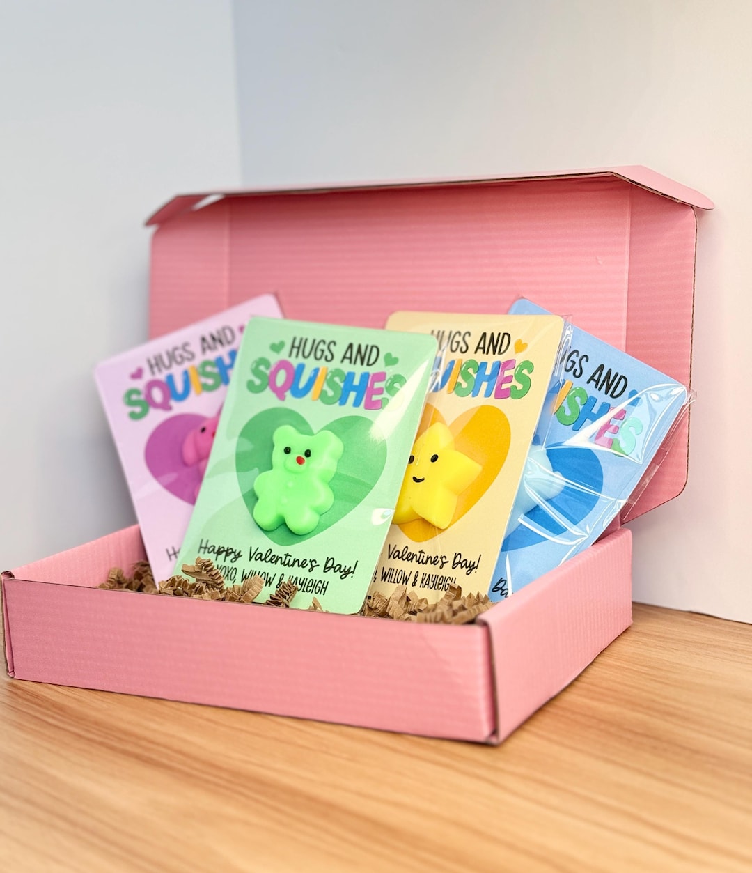Mailed Hugs & Squishes Valentine - Personalized Favors, Boy, Girl ...