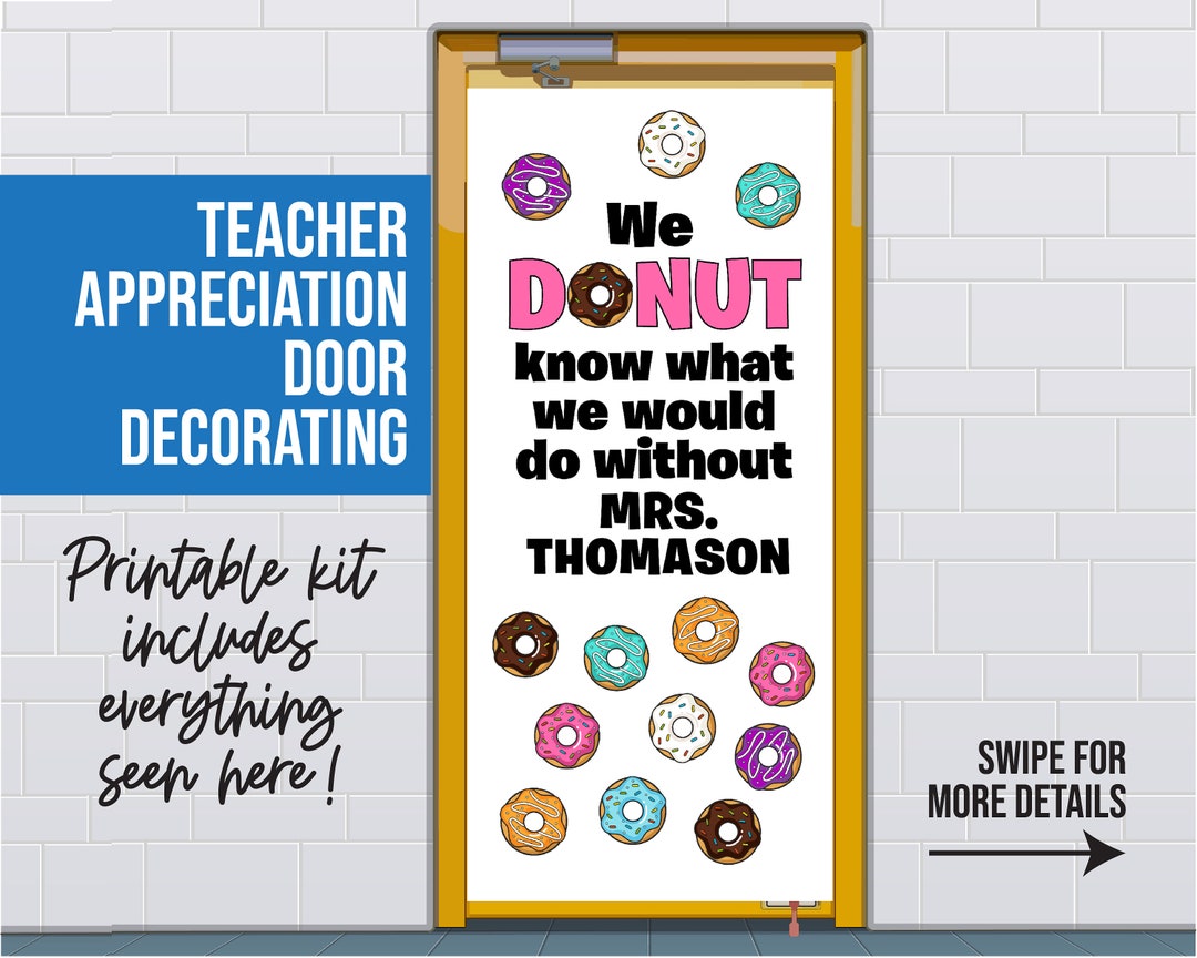 Printable Teacher Appreciation Door Decorating Kit We DONUT - Etsy