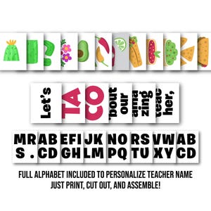 Printable Teacher Appreciation Door Decorating Kit - TACO 'bout Teacher ...