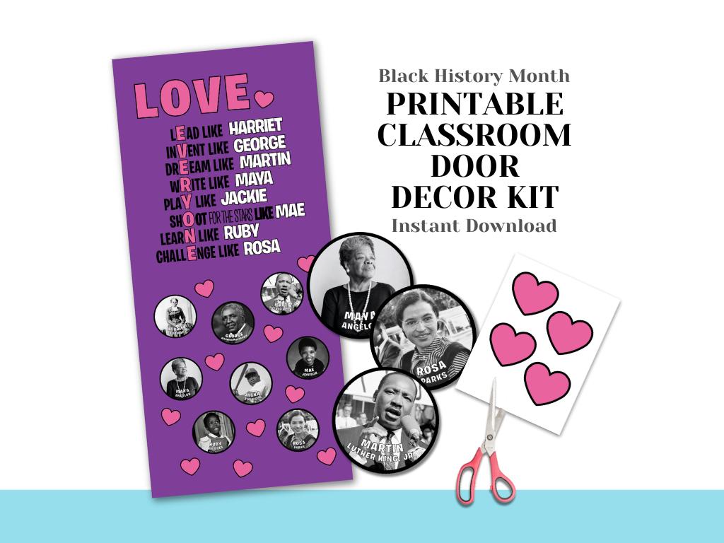 Black History Month Door Decor Kit: Love Everyone Printable (PDF) - Etsy