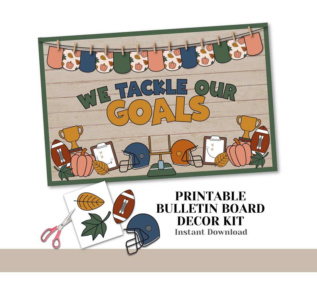 Football Bulletin Board Decorating Kit - Printable Classroom Decor ...