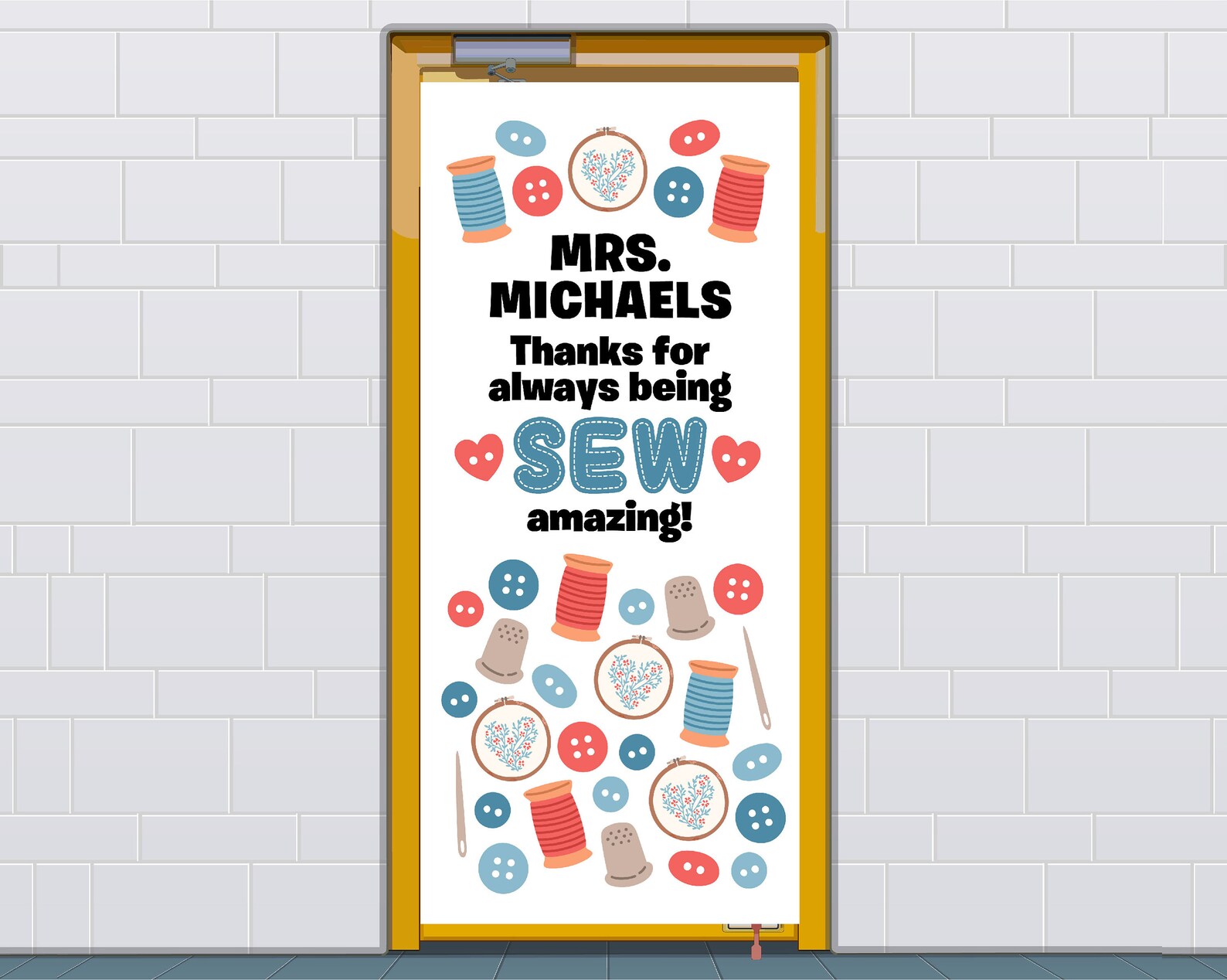 Printable Teacher Appreciation Door Decorating Kit - Sew Amazing - DIY ...