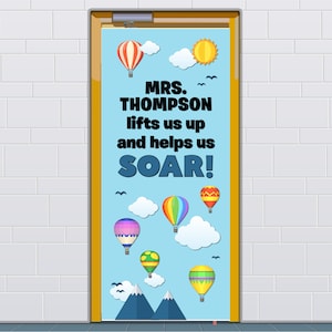 Printable Teacher Appreciation Door Decorating Kit Hot Air Balloon Help ...