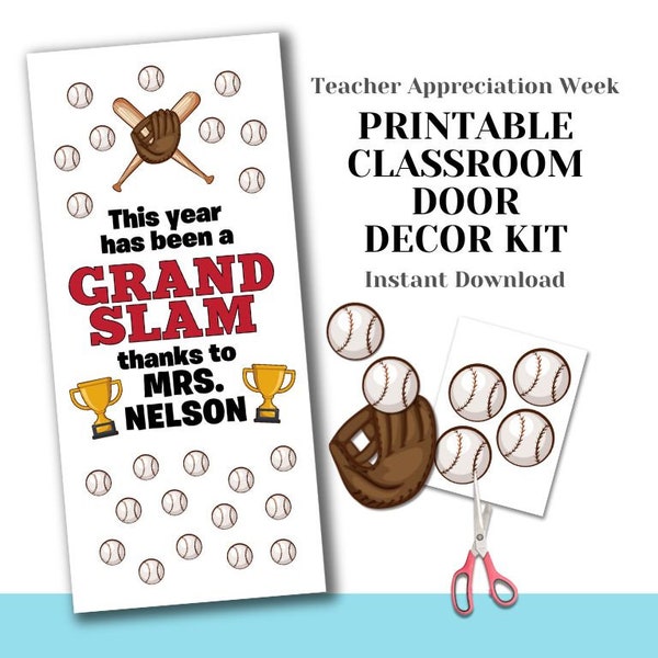 Baseball Door Decor - Etsy