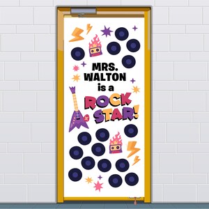 Printable Teacher Appreciation Door Decorating Kit - Rock Star DIY Easy ...