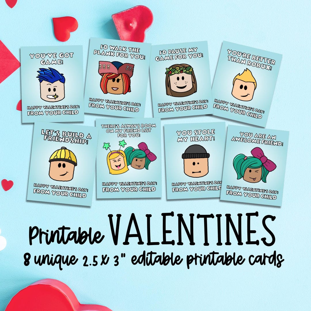 Editable Video Game Valentines, Printable, DIY, Printed, Physical ...
