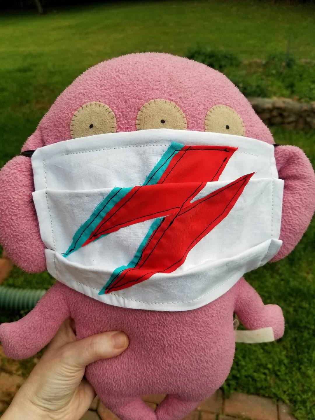 Face Mask. the Aladdin Sane. Lightning Bolt Mask. David Bowie Mask ...