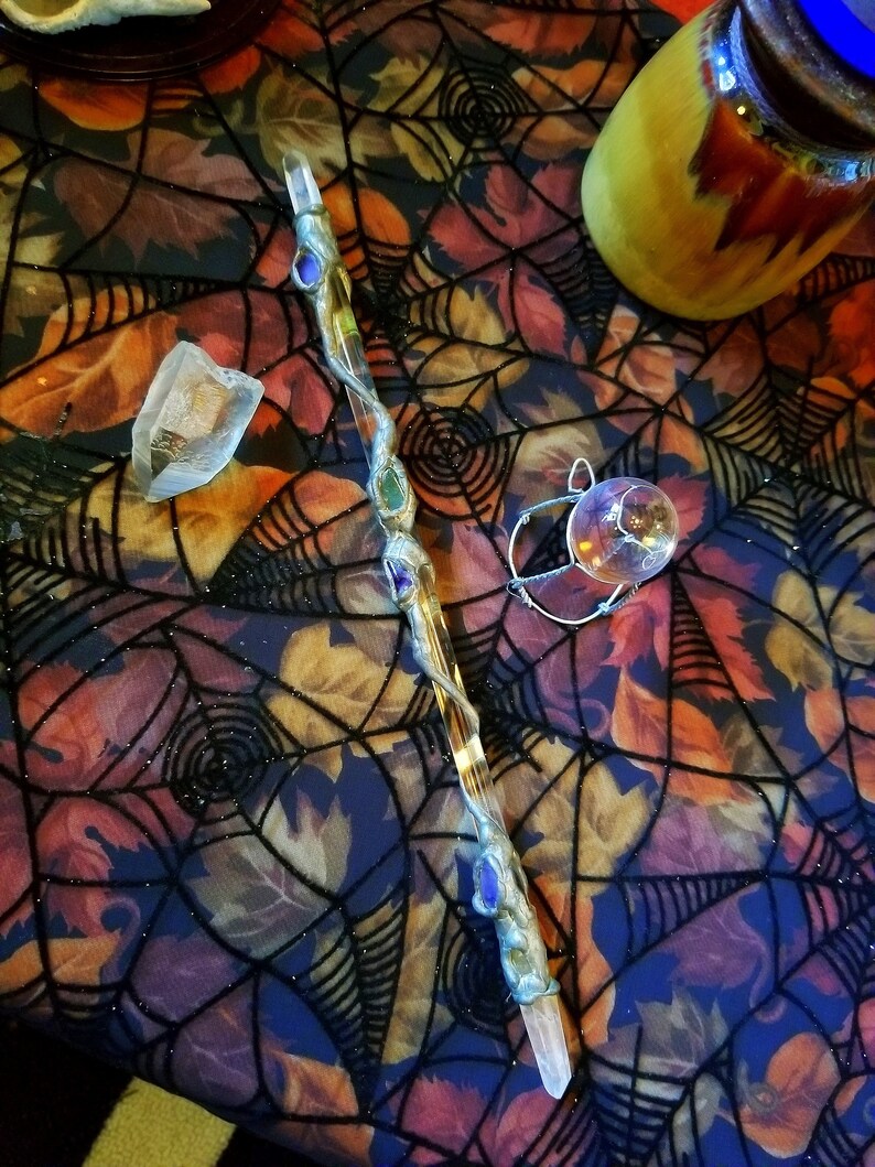 Antique Magic Glass Wand. Clear Crystal Glass Gemstone Wand. | Etsy