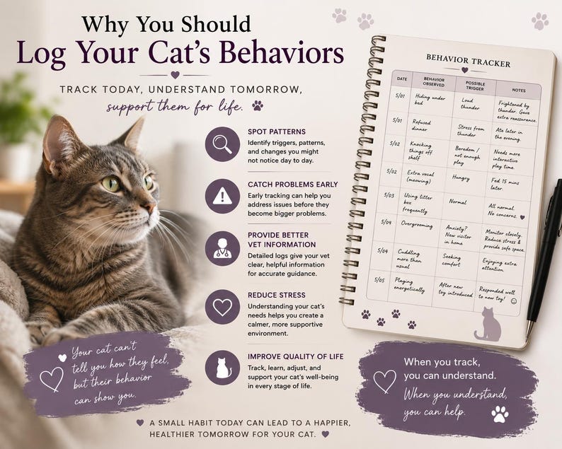 Cat Behavior Guide + Printable Bundle | Decode Behavior, Reduce Stress ...