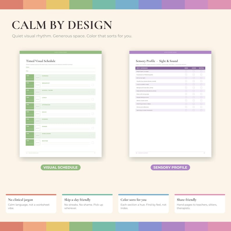 Autism Planner Binder for Parents & Adults | Visual Schedules, IEP ...