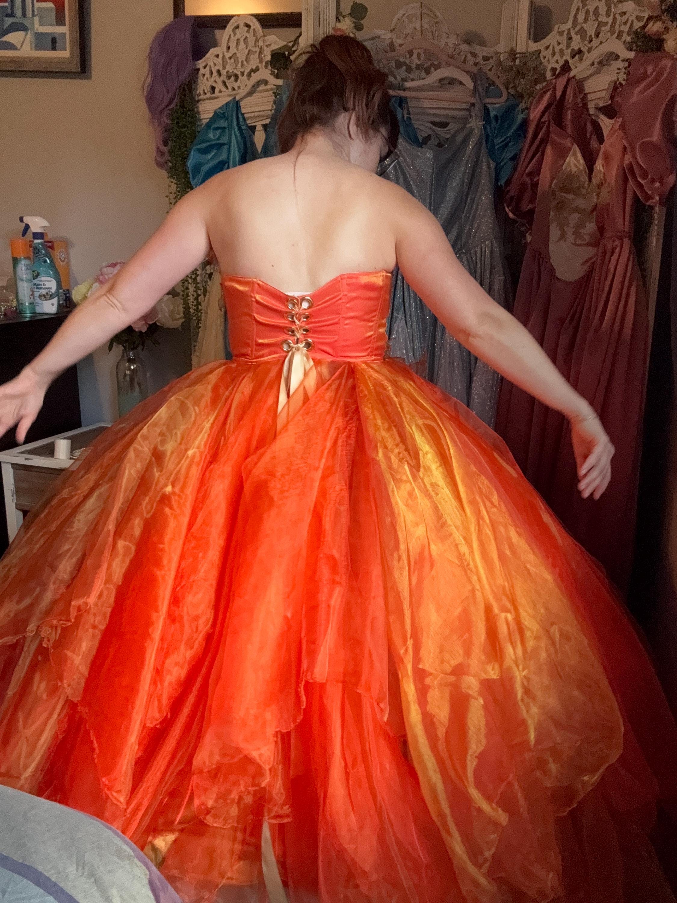 Custom Size Fire Sprite Gown - Etsy
