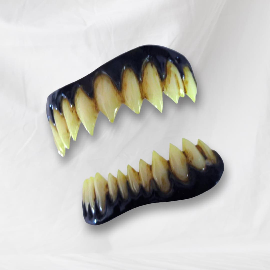 Black Pennywise Teeth Costume Veneers Dental Distortions 2.0 FX Fangs ...