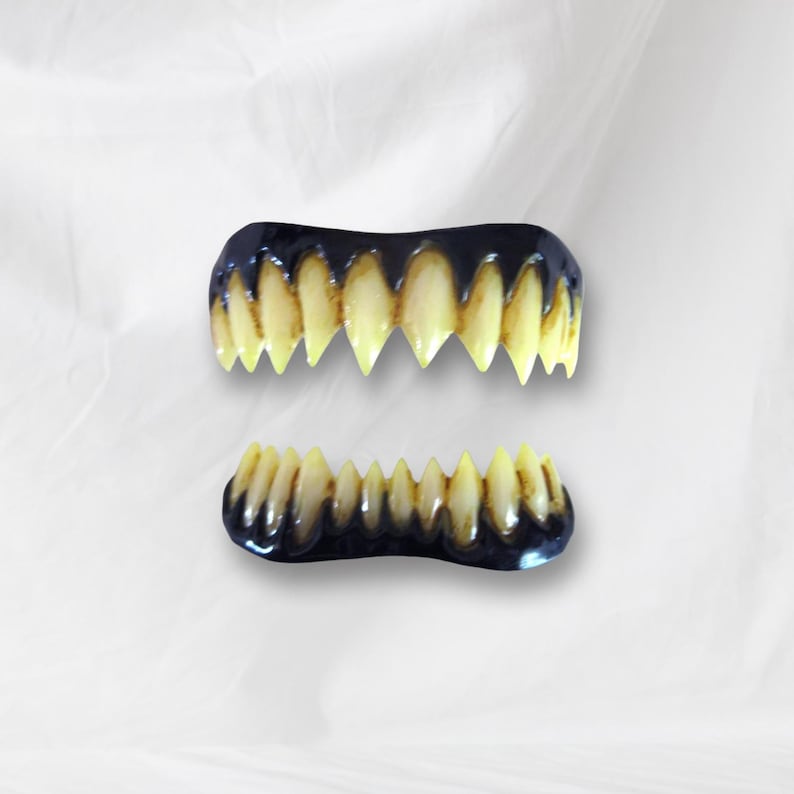 Black Pennywise Teeth Costume Veneers Dental Distortions 2.0 FX Fangs ...