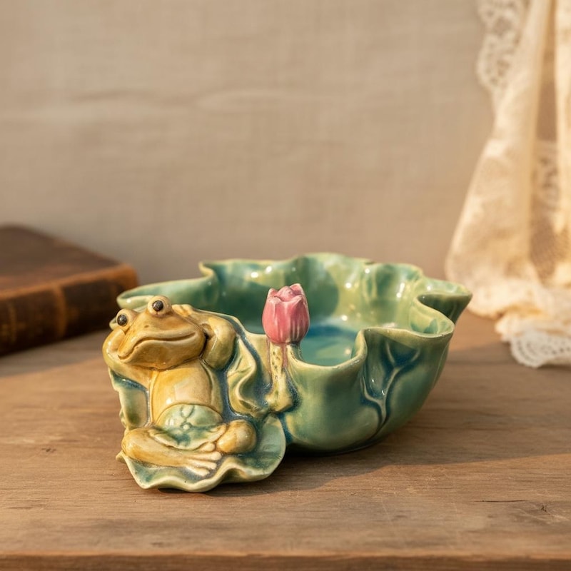 Frog Majolica Planter - Etsy