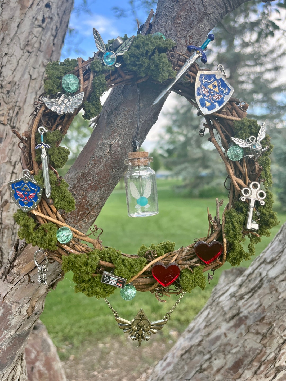 Legendary Legend of Zelda Inspired Twig Wreath With Triforce and Master ...
