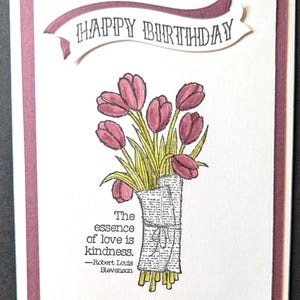 Love is Kindness Handmade Birthday Card - Etsy