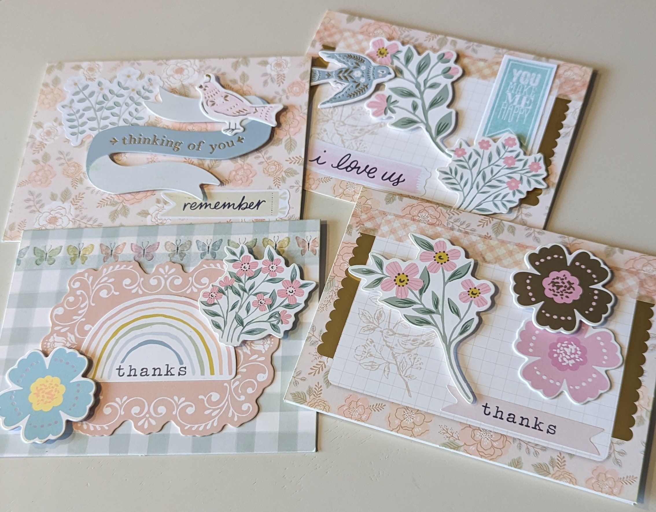 Fabulous Handmade Flower Card Set of 4 - Etsy