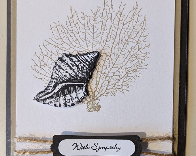 Seashell Sympathy Handmade Card - Etsy