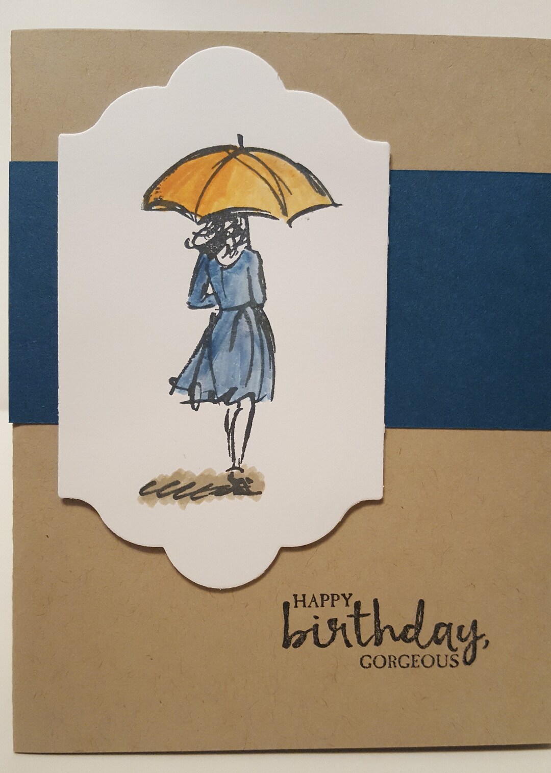 Gentle Rain Handmade Birthday Card - Etsy