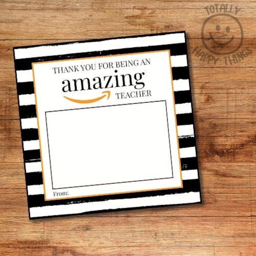 Thank You for Being an Amazing Teacher Gift Card Holder - Digital ...