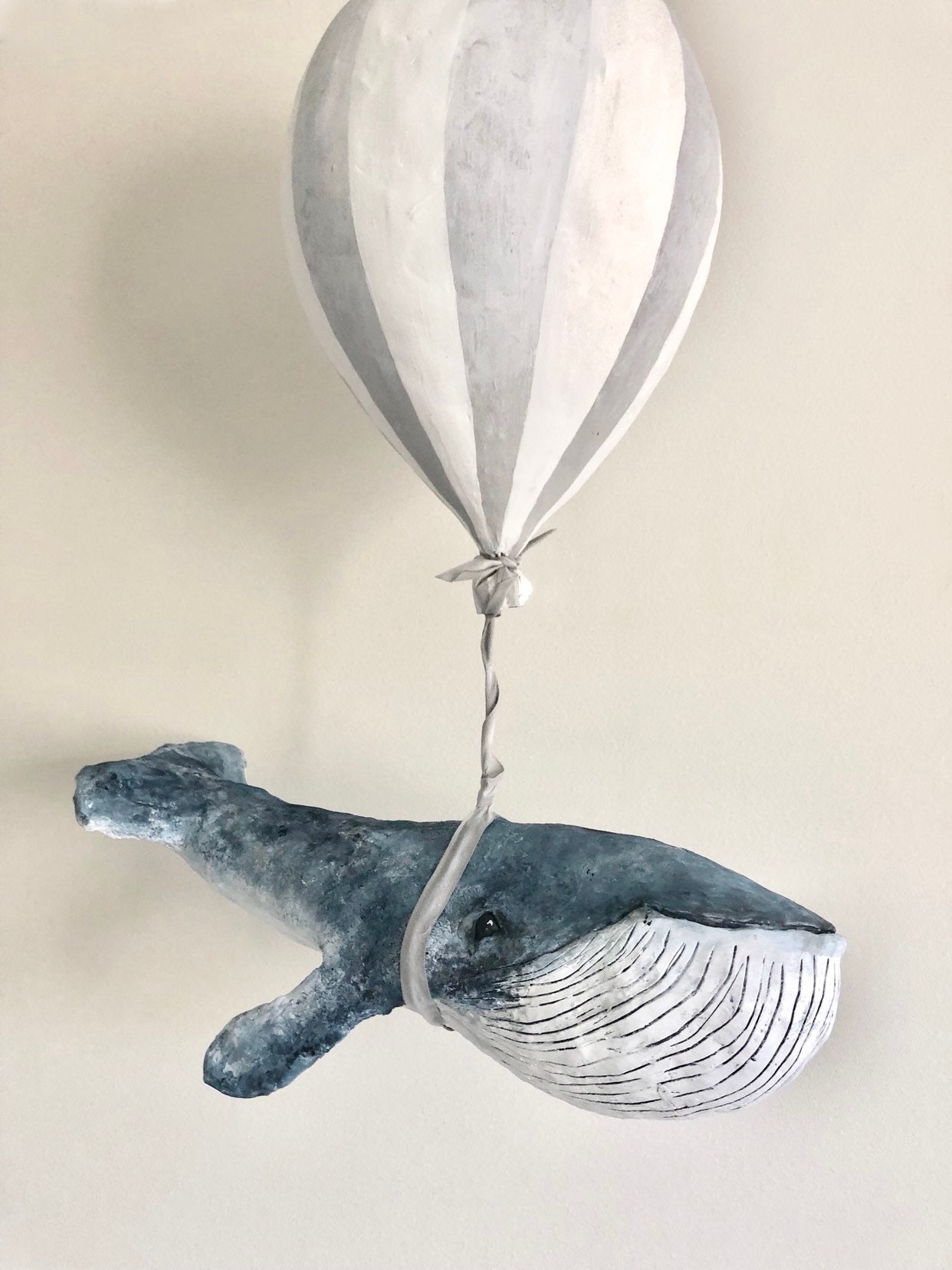 Oh Whale Big Blue Balloon Mobile Sculpture nursery baby | Etsy