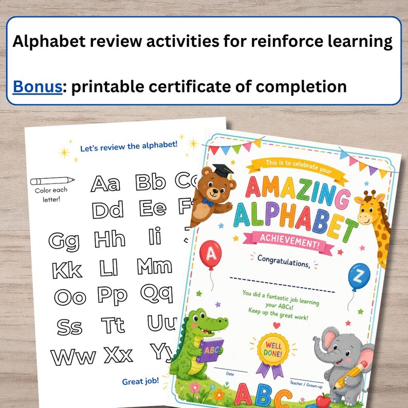 Preschool Alphabet Tracing Worksheets, A-Z Handwriting Practice, Kids ...