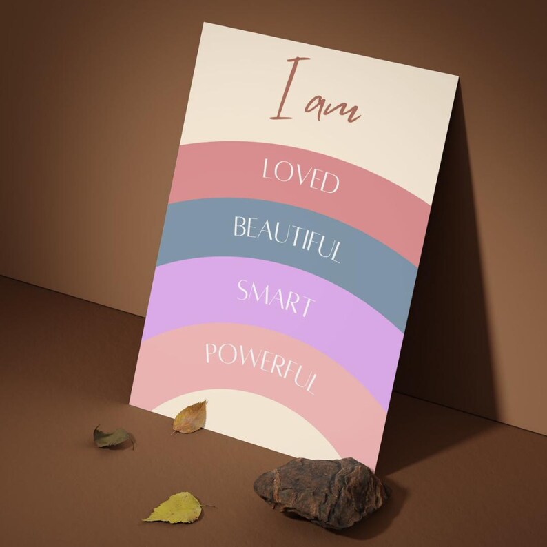I Am Loved Inspirational Print, Motivation Poster, Inspirational Art ...