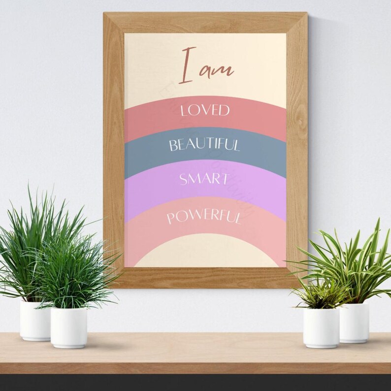 I Am Loved Inspirational Print, Motivation Poster, Inspirational Art ...