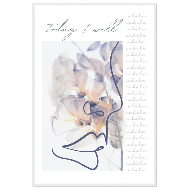 Affirmation Poster | Woman Face Line Art, Motivational Self Love Decor ...
