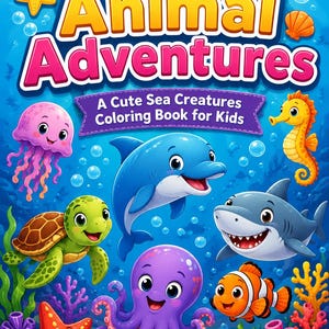 Ocean Animal Adventures: A Sea Creatures Coloring Book (PDF Download ...