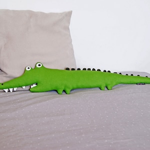Handmade Plush Crocodile: Stuffed Animal, Nursery Decor Pillow - Etsy