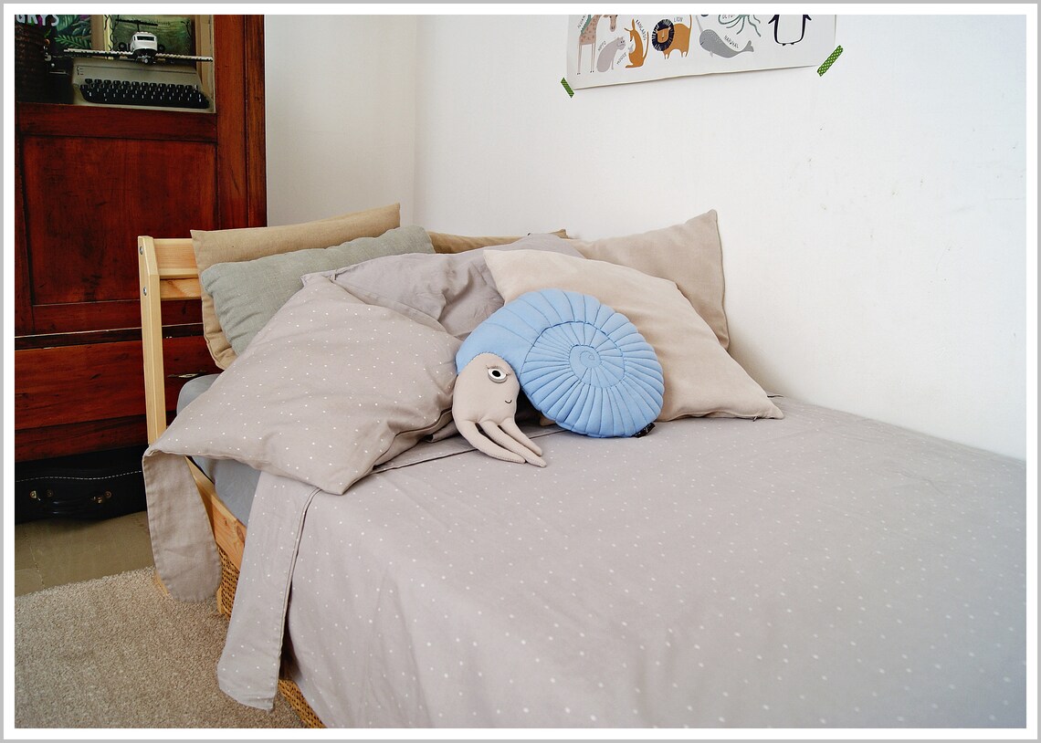 PACO Ammonite Plush: Handmade Cuddly Toy, Baby Room Decor - Etsy
