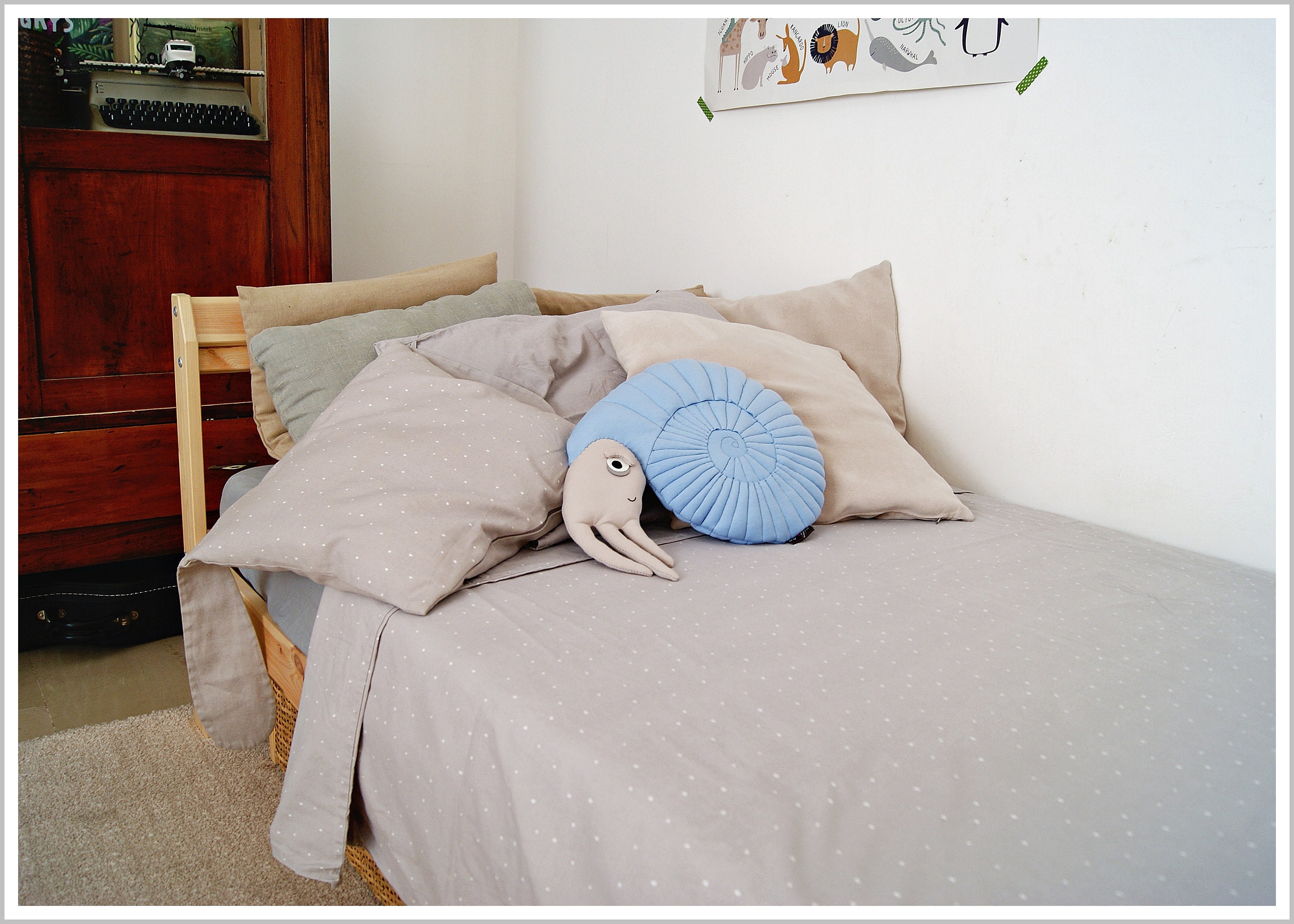 PACO Ammonite Plush: Handmade Cuddly Toy, Baby Room Decor - Etsy
