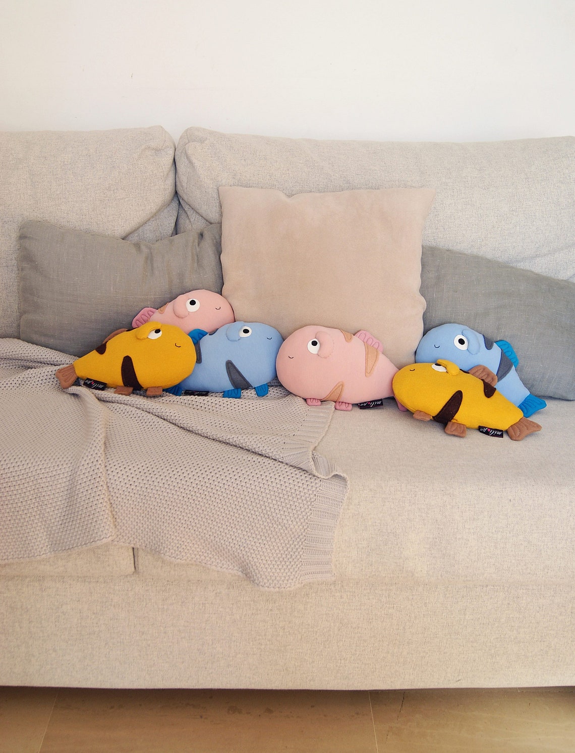 Blue BABY FISH. Toddler Toys Nursery Toys Cuddly Toys | Etsy