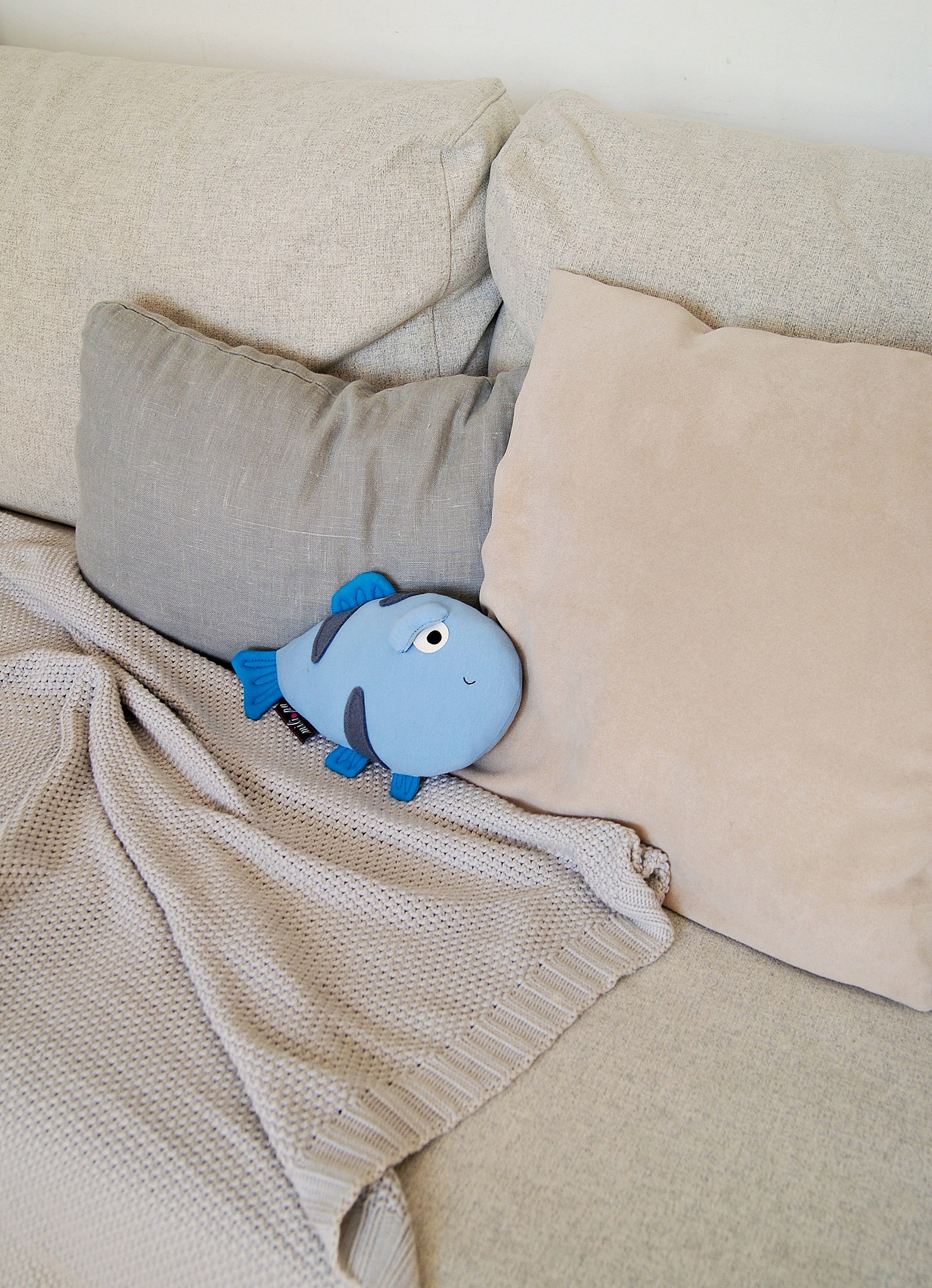 Blue BABY FISH. Toddler Toys Nursery Toys Cuddly Toys | Etsy