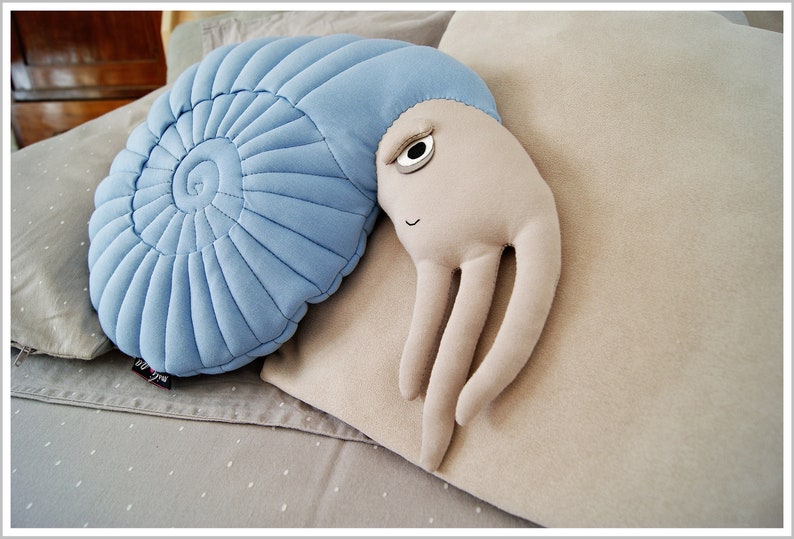 PACO Ammonite Plush: Handmade Cuddly Toy, Baby Room Decor - Etsy