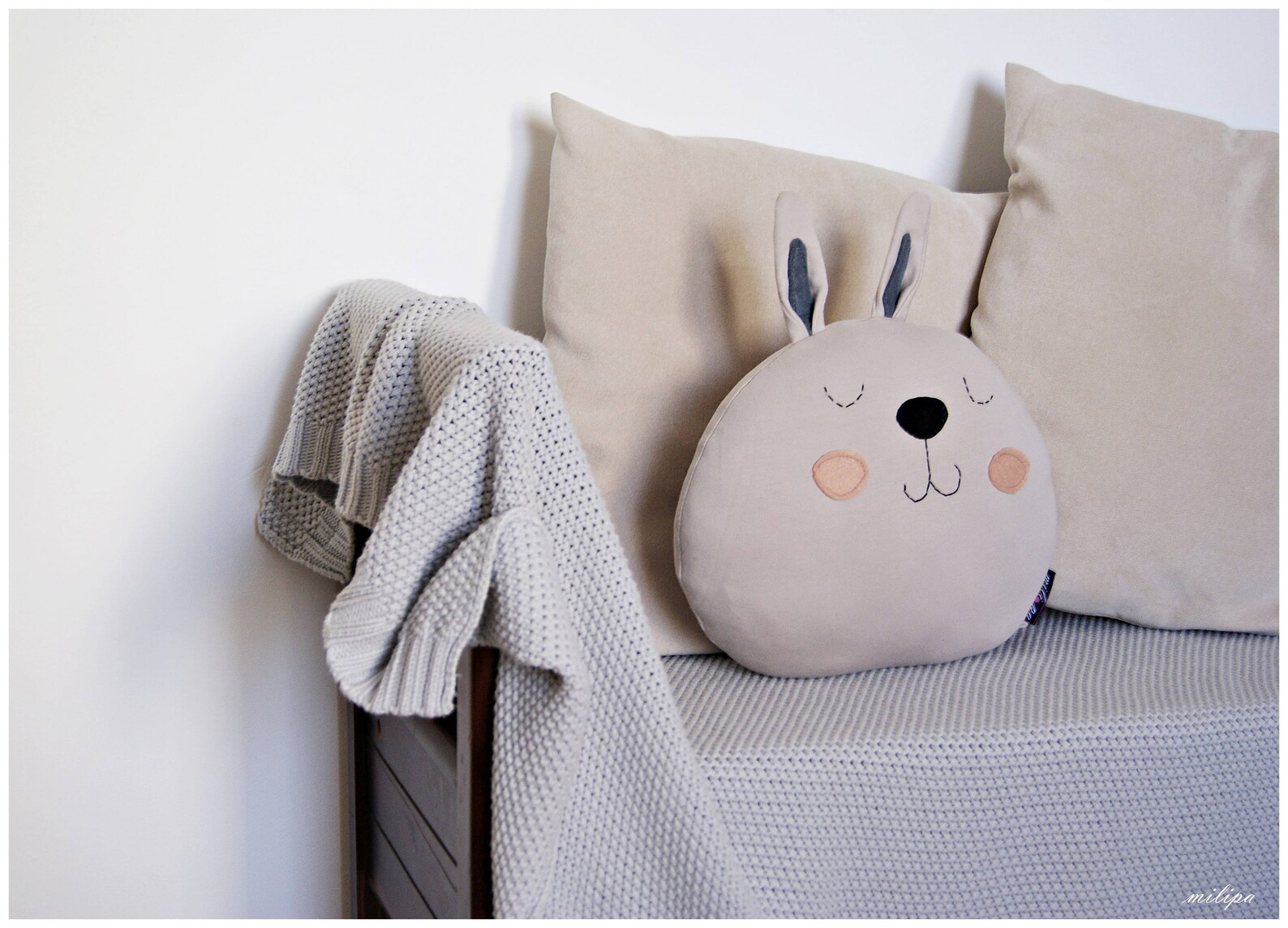 Stuffed BUNNY PILLOW. Kids Room Decorative Pillow. - Etsy