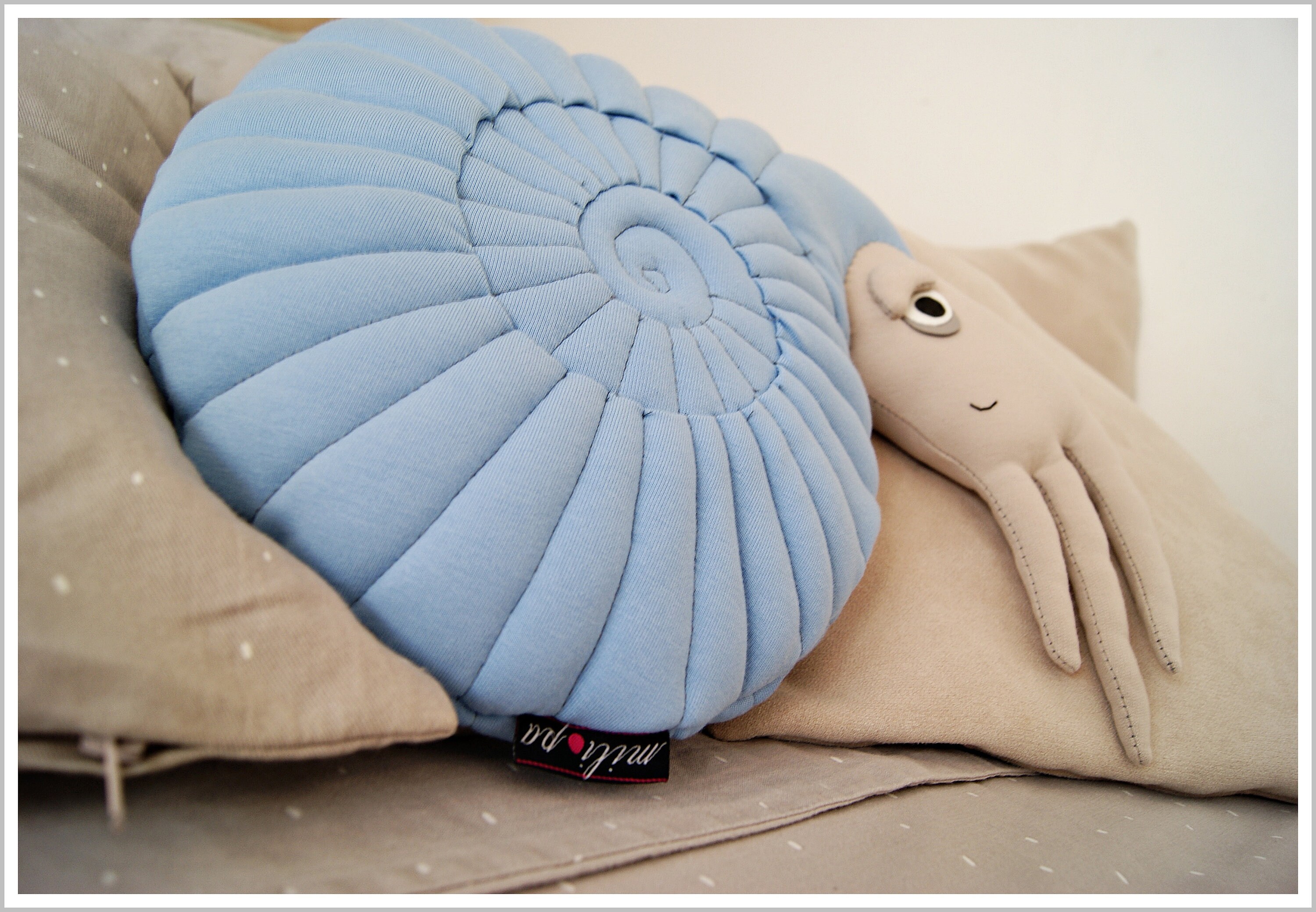 PACO Ammonite Plush: Handmade Cuddly Toy, Baby Room Decor - Etsy