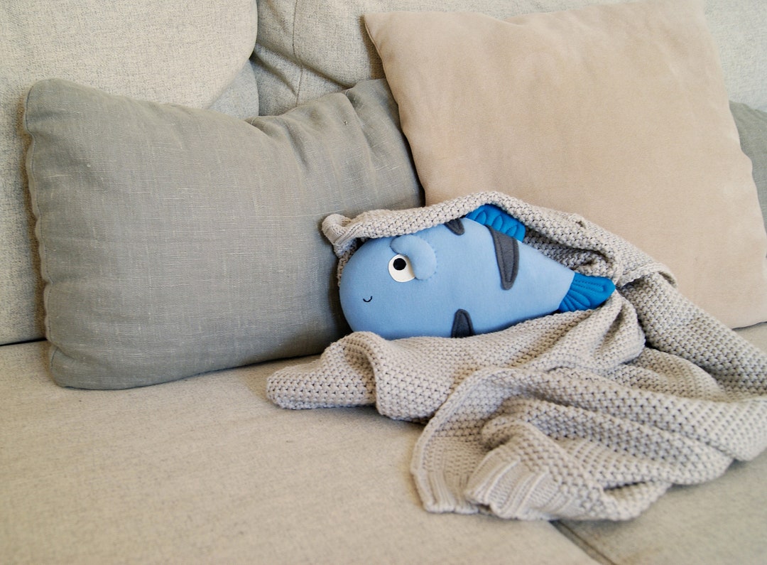 Blue BABY FISH. Toddler Toys, Nursery Toys, Cuddly Toys, Stuffed Animal ...
