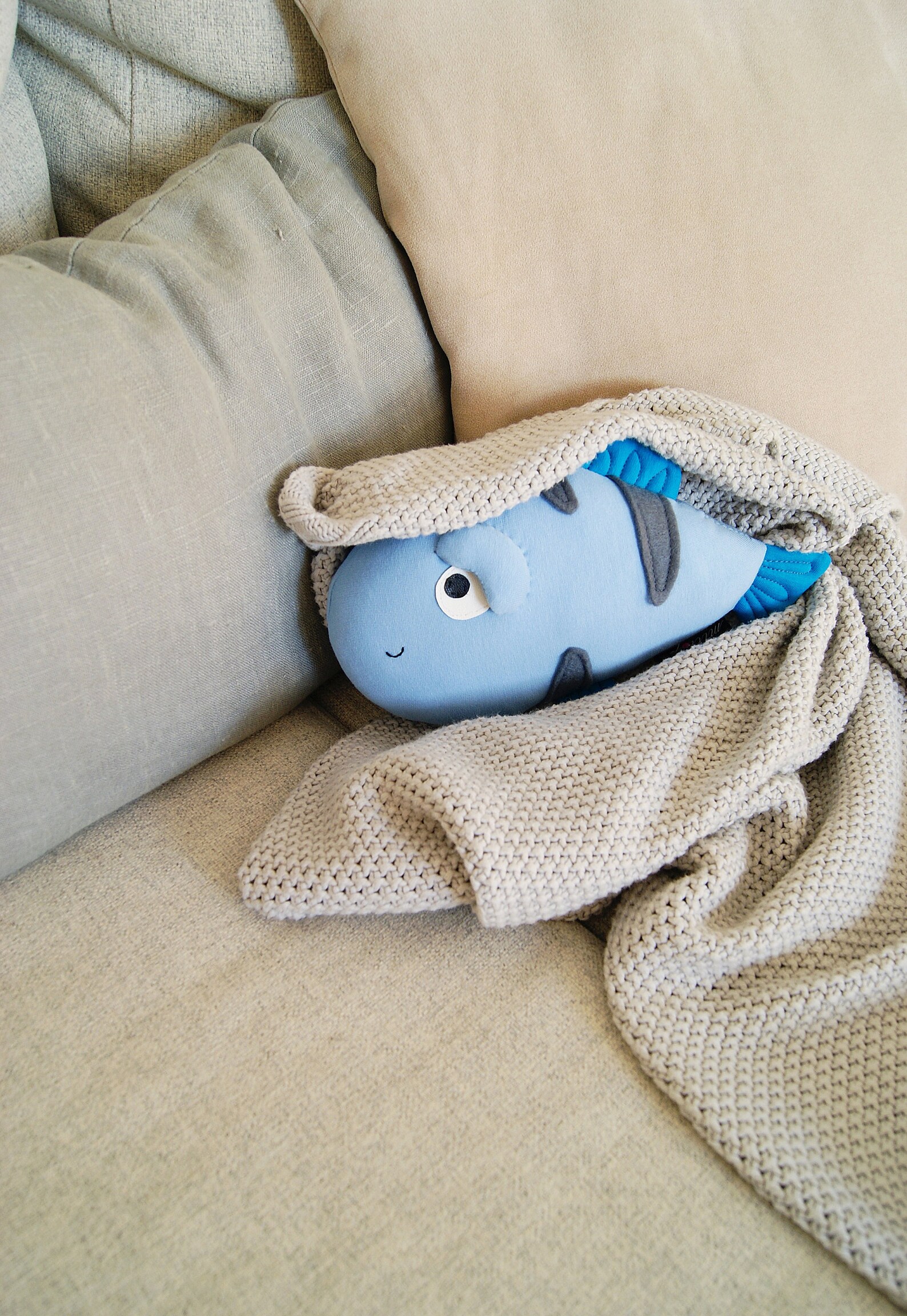 Blue BABY FISH. Toddler Toys Nursery Toys Cuddly Toys | Etsy