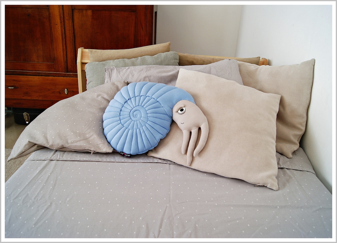 PACO Ammonite Plush: Handmade Cuddly Toy, Baby Room Decor - Etsy