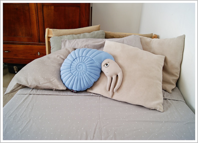 PACO Ammonite Plush: Handmade Cuddly Toy, Baby Room Decor - Etsy