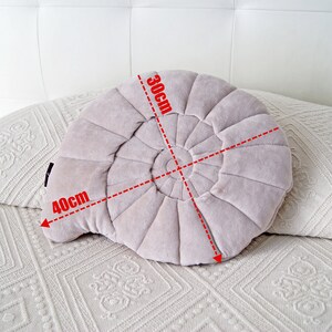 Velvet Shell Pillow. 40x30 Cm. Handcrafted Shell Shaped Cushions ...