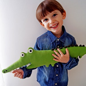 Handmade Plush Crocodile: Stuffed Animal, Nursery Decor Pillow - Etsy