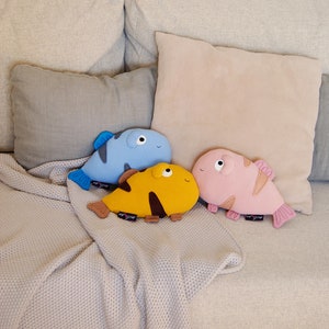 Blue BABY FISH. Toddler Toys, Nursery Toys, Cuddly Toys, Stuffed Animal ...