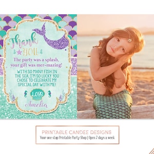 Mermaid Thank You, Under the Sea Thank You, Purple Gold Tealthank You ...