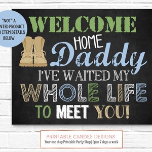 Baby Welcome Home Daddy Sign Child Waited Whole Life | Etsy