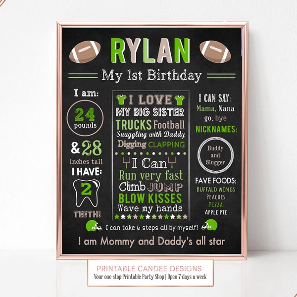 Football Chalkboard - Etsy