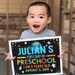 First Day of Preschool Sign 1st Day of Kindergarten Boy Planets Oter ...