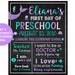 Mermaid Girl First Day of Preschool Sign 1st Day of Kindergarten Back ...